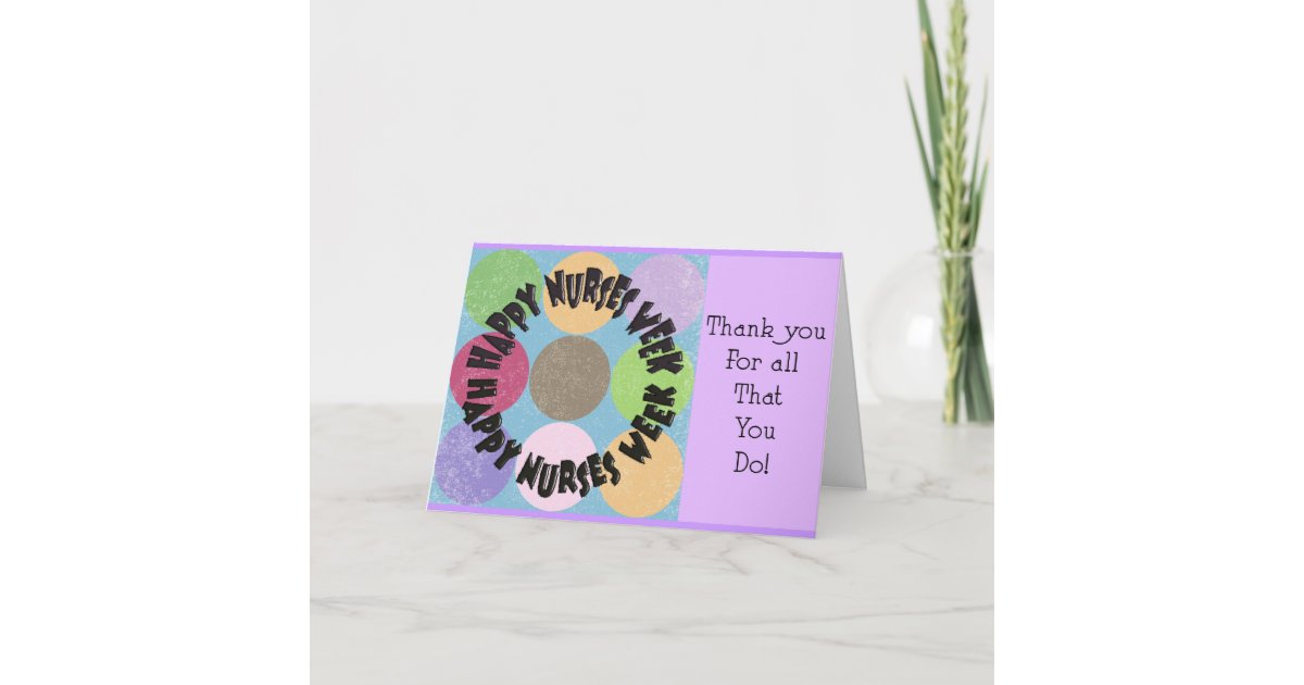 Happy Nurses Week Card | Zazzle