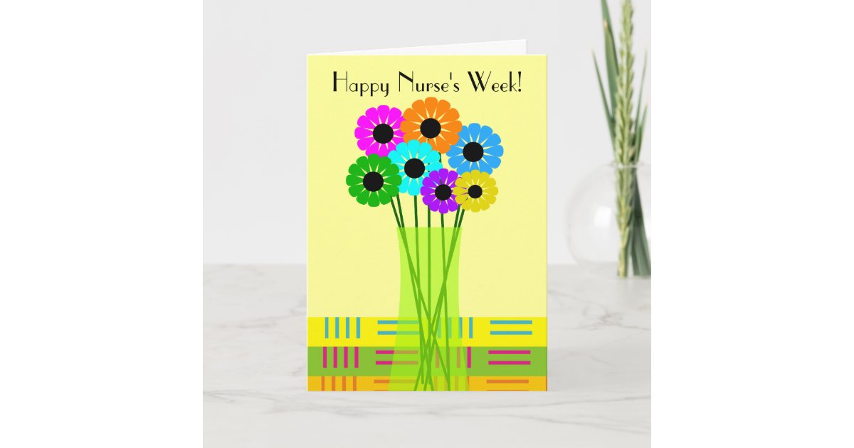 Happy Nurses Week Card Floral | Zazzle