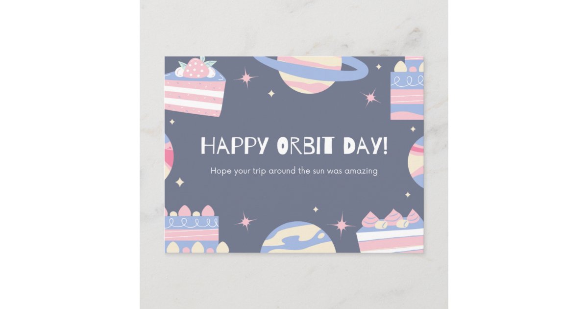 Happy Orbit Day! Postcard | Zazzle