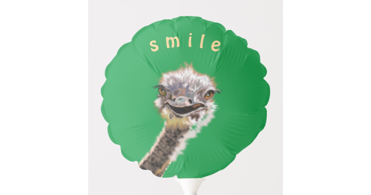 Happy Ostrich Balloon | Zazzle