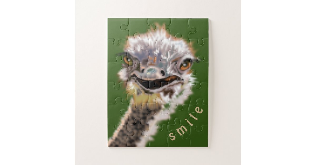 Happy Ostrich Jigsaw Puzzle | Zazzle