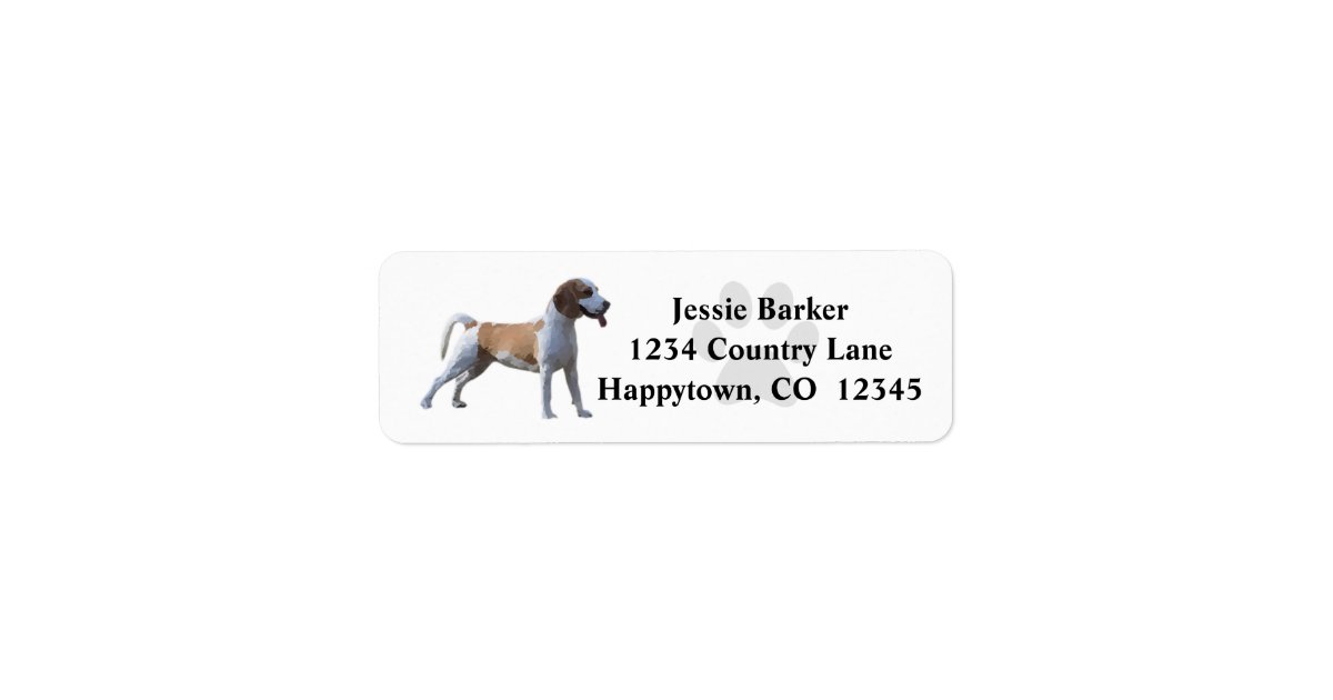 Happy Painted Beagle Return Address Label | Zazzle