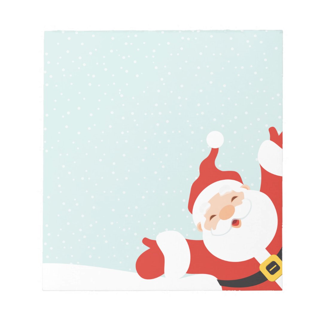 Happy Papercut Santa Notepad | Zazzle