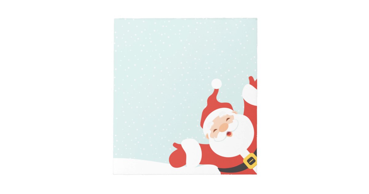 Happy Papercut Santa Notepad | Zazzle
