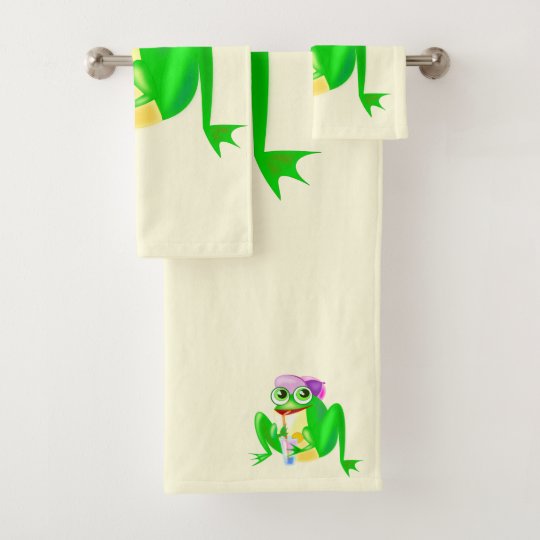 Happy Party Frog Bath Towel Set | Zazzle.com