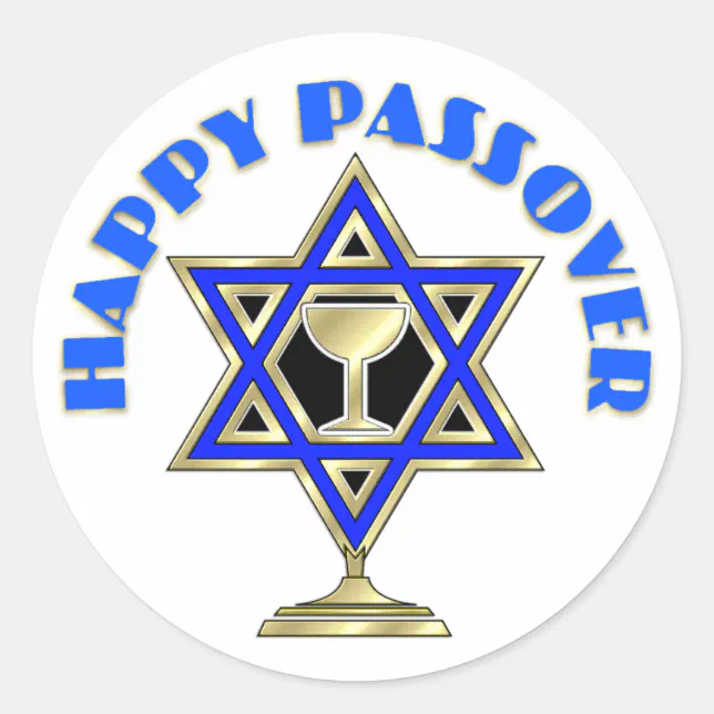 Happy Passover Classic Round Sticker | Zazzle