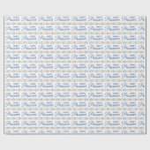 Happy Passover Elegant Blue Gold Star of David Wrapping Paper | Zazzle