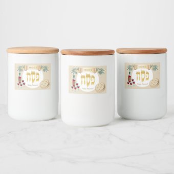Happy Passover Holiday Kosher Pesach Seder Food Label | Zazzle