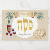 Happy Passover Holiday Kosher Pesach Seder Food Label | Zazzle