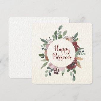 Happy Passover Jewish Holiday Floral Holiday Card | Zazzle