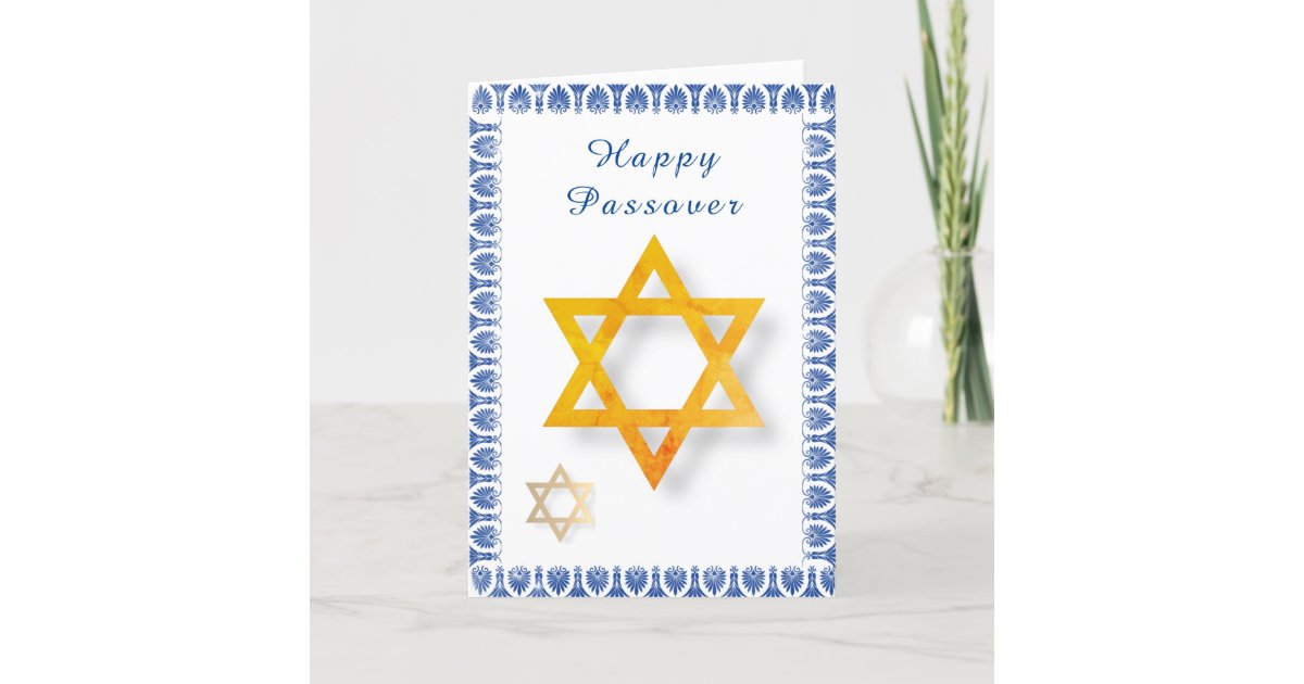 Happy Passover Star of David Holiday Card | Zazzle