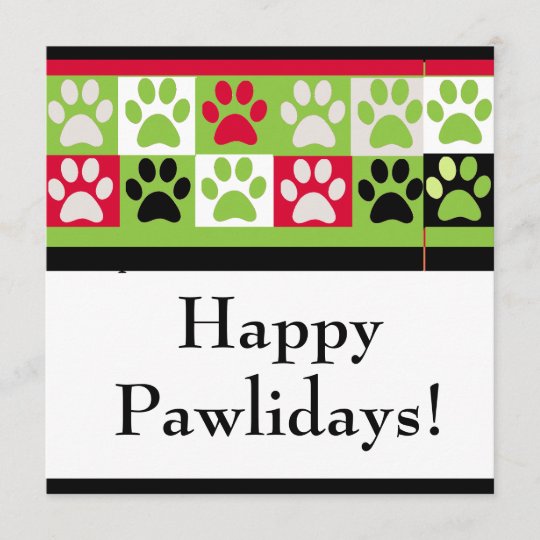 Happy Pawlidays Card | Zazzle.com
