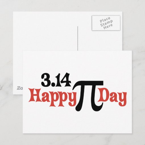 Happy Pi Day 3.14 - March 14th Postcard | Zazzle