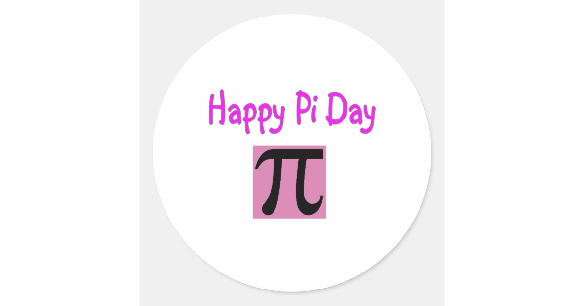 Happy Pi Day Classic Round Sticker | Zazzle