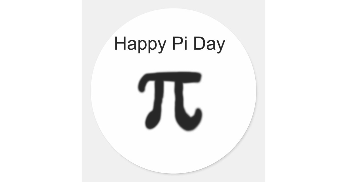 Happy Pi Day Classic Round Sticker | Zazzle