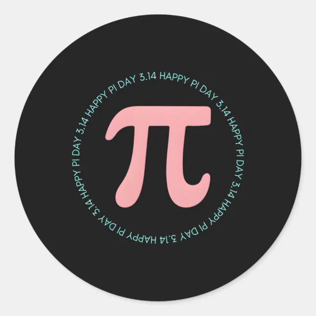 Happy Pi Day For Math Teachers Classic Round Sticker | Zazzle