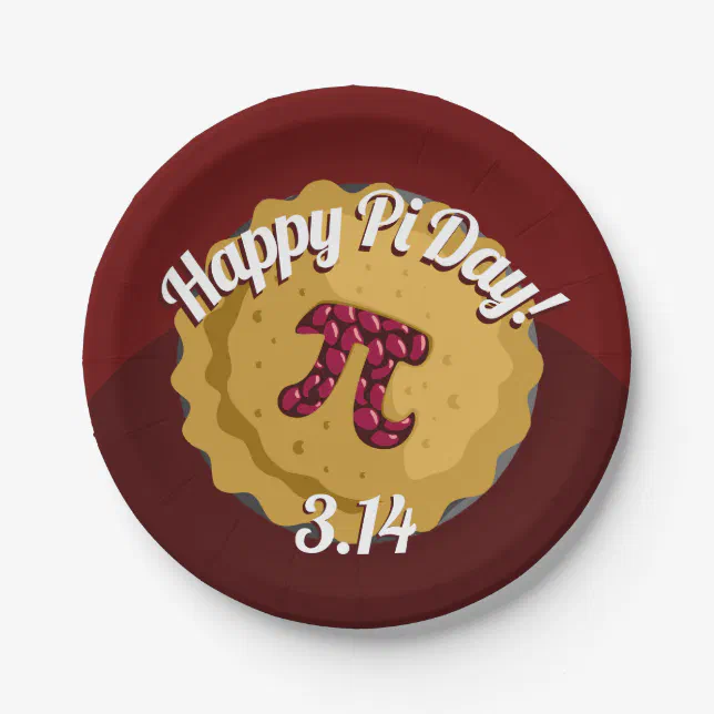 Happy Pi Day | Funny Pie Party Plates | Zazzle