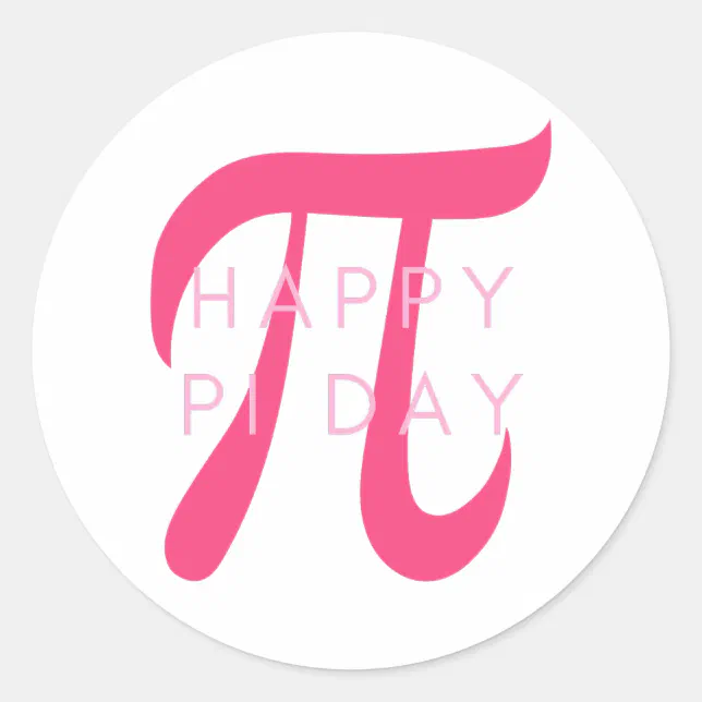 Happy Pi Day Mathematician Classic Round Sticker | Zazzle