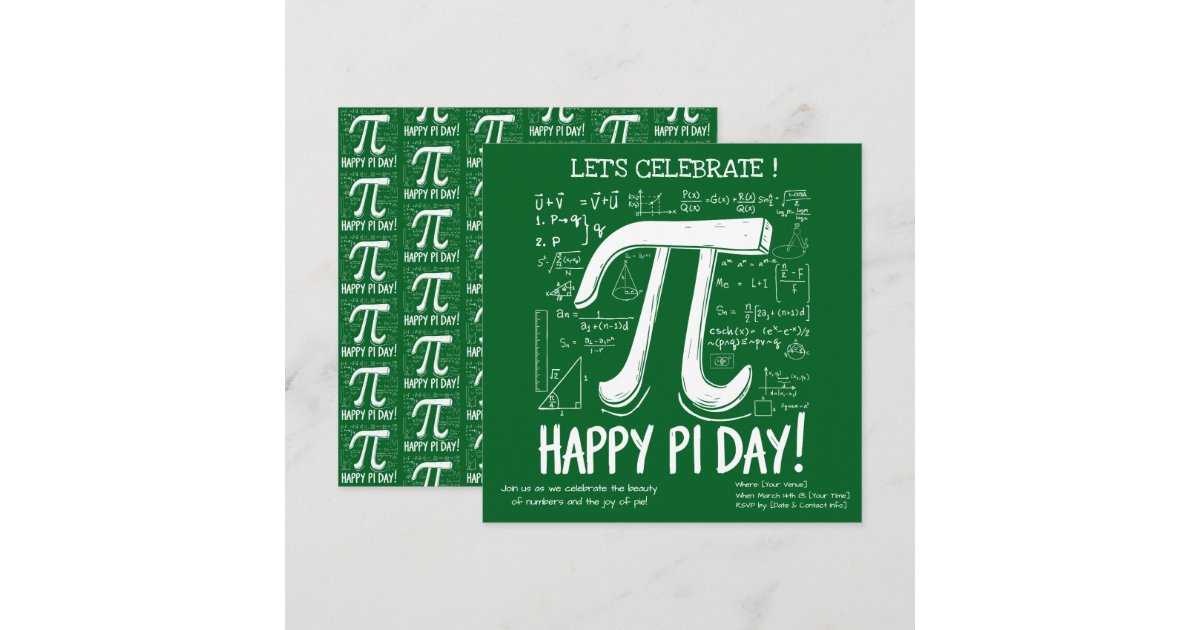 Happy Pi Day Party Invitation – Fun Math | Zazzle