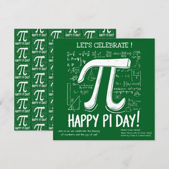 Happy Pi Day Party Invitation – Fun Math | Zazzle