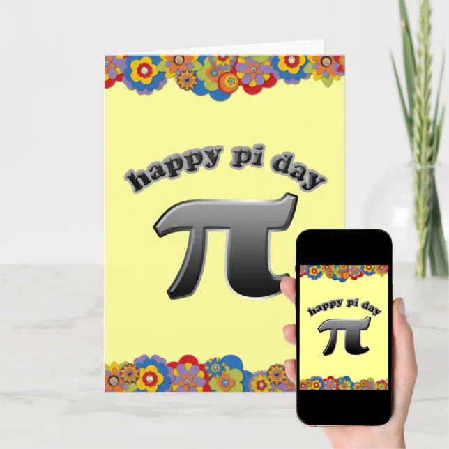 Happy Pi Day | Pi Symbol for Math Nerds March 14 Card | Zazzle