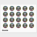 Happy Pi Day Stickers Bright Colors | Zazzle