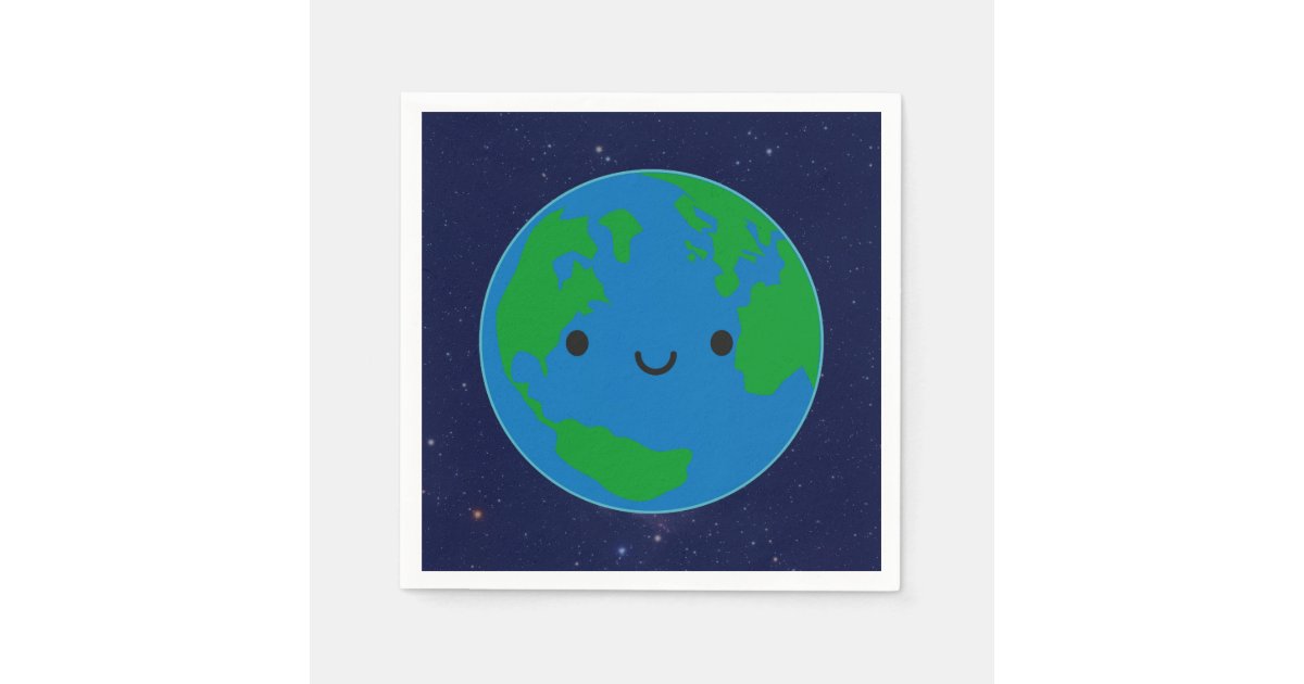 Happy Planet Earth Paper Napkins | Zazzle