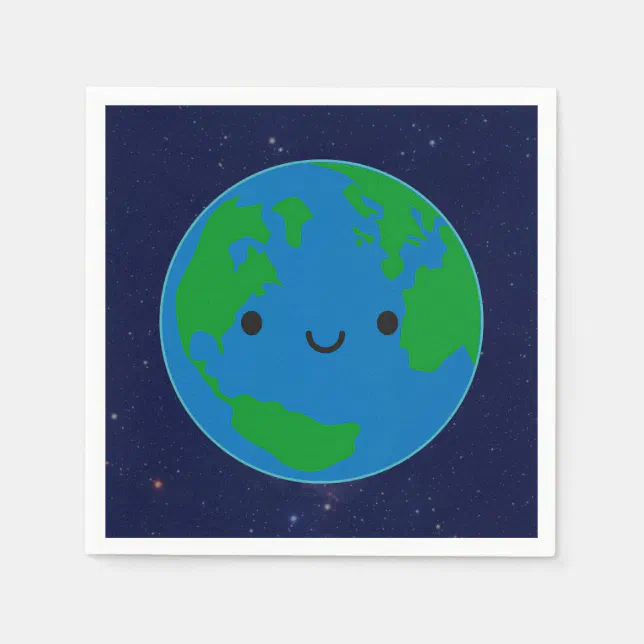 Happy Planet Earth Paper Napkins | Zazzle
