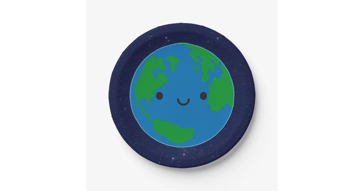 Happy Planet Earth Paper Plates | Zazzle