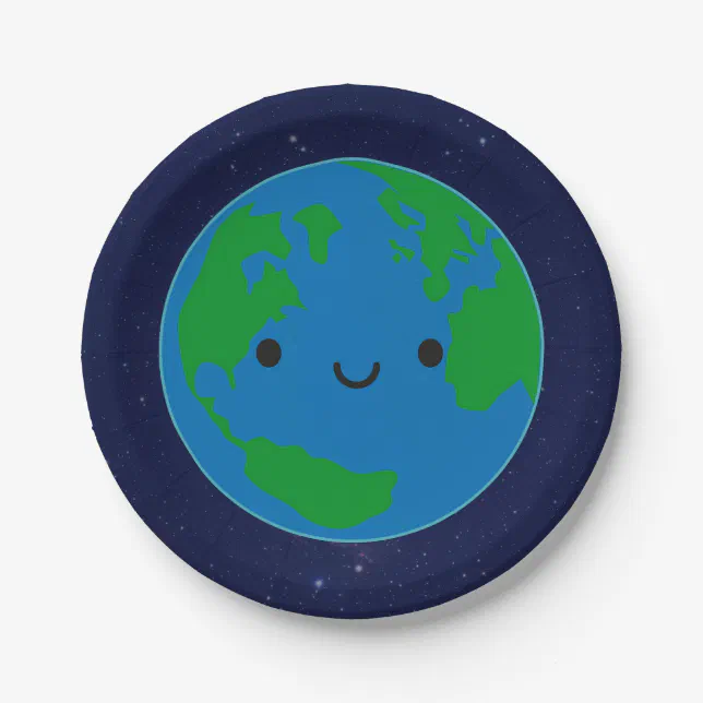 Happy Planet Earth Paper Plates | Zazzle