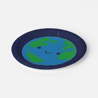 Happy Planet Earth Paper Plates | Zazzle