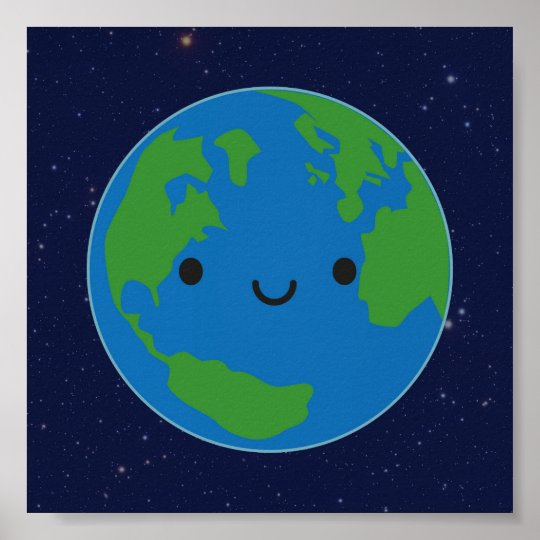 Happy Planet Earth Poster | Zazzle.com