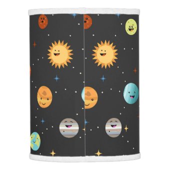 Happy Planets in Outer Space Lamp Shade | Zazzle