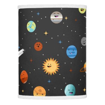 Happy Planets in Outer Space Lamp Shade | Zazzle