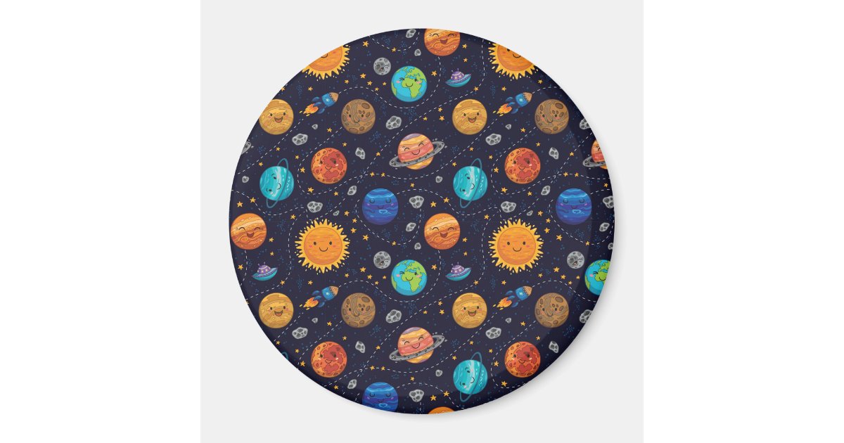 Happy Planets Magnet | Zazzle