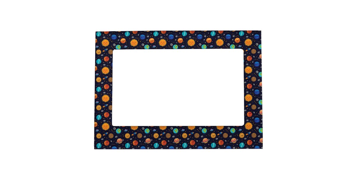 Happy Planets Magnetic Picture Frame | Zazzle
