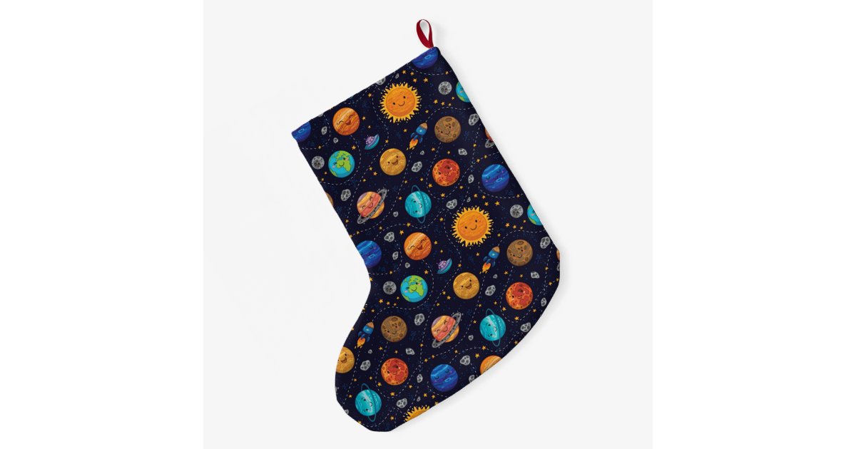 Happy Planets Stocking | Zazzle