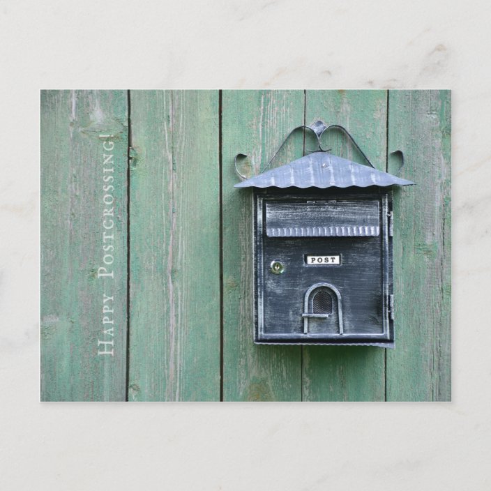 Happy Postcrossing! Mailbox. Postcard | Zazzle.com