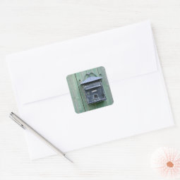 Happy Postcrossing! Mailbox. Square Sticker | Zazzle