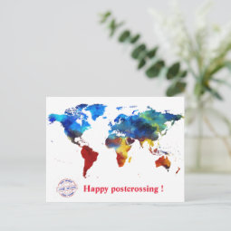 Happy postcrossing! postcard | Zazzle
