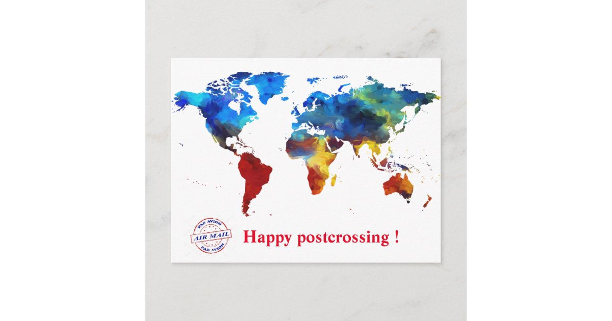 Happy postcrossing! postcard | Zazzle