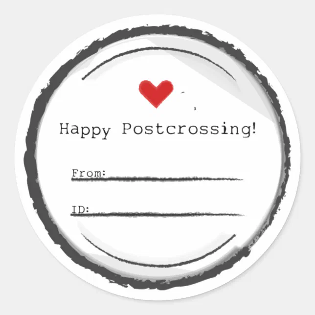 Happy Postcrossing postcard stickers | Zazzle