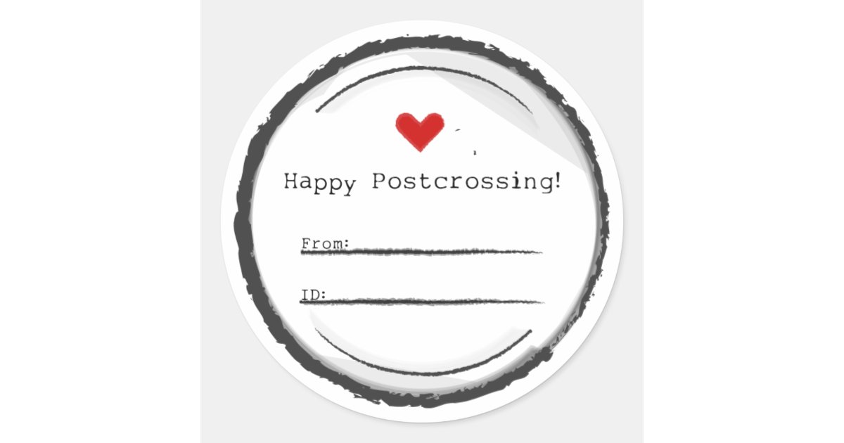 Happy Postcrossing postcard stickers | Zazzle