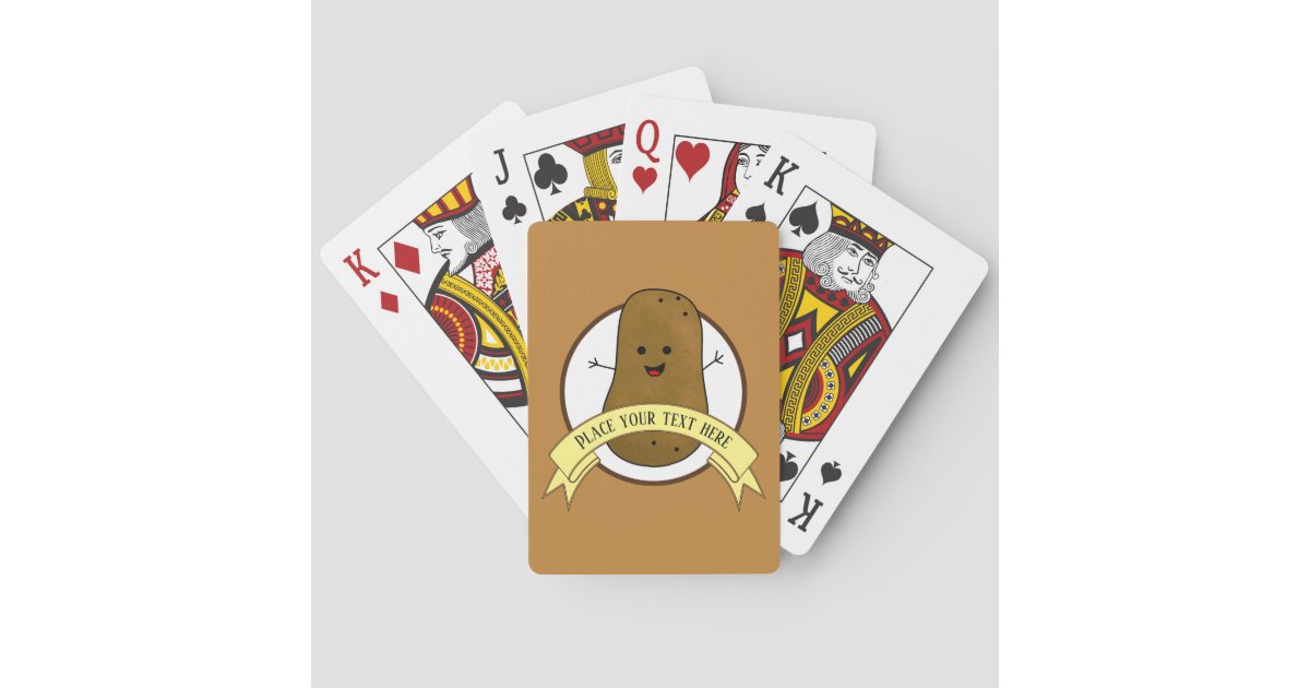 Happy Potato Personalized Poker Cards | Zazzle