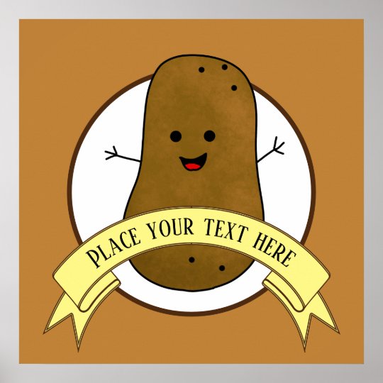Happy Potato Personalized Poster | Zazzle.com