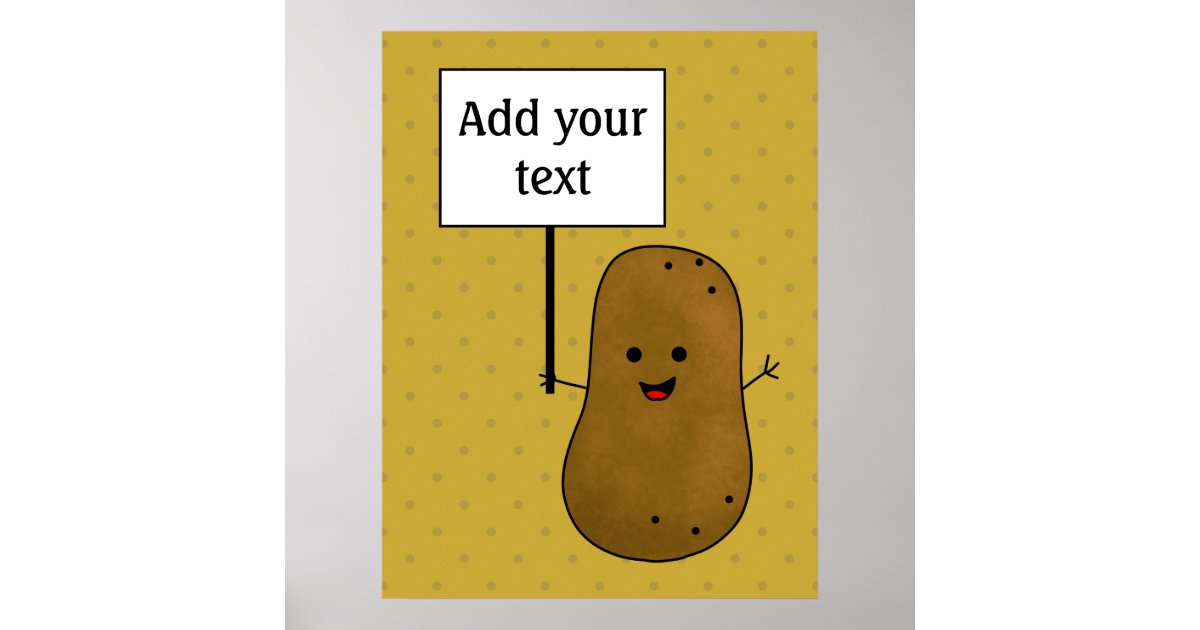 Happy Potato Poster | Zazzle
