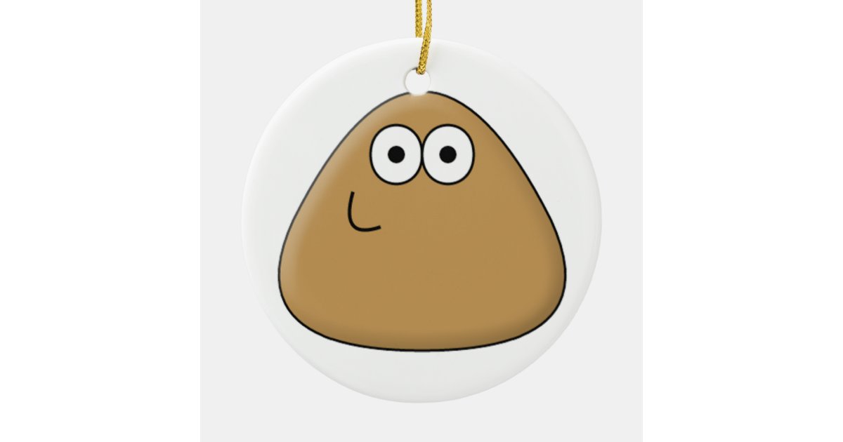 Happy Pou - Round Ornament | Zazzle