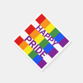 Happy Pride Modern Rainbow Party Napkins | Zazzle