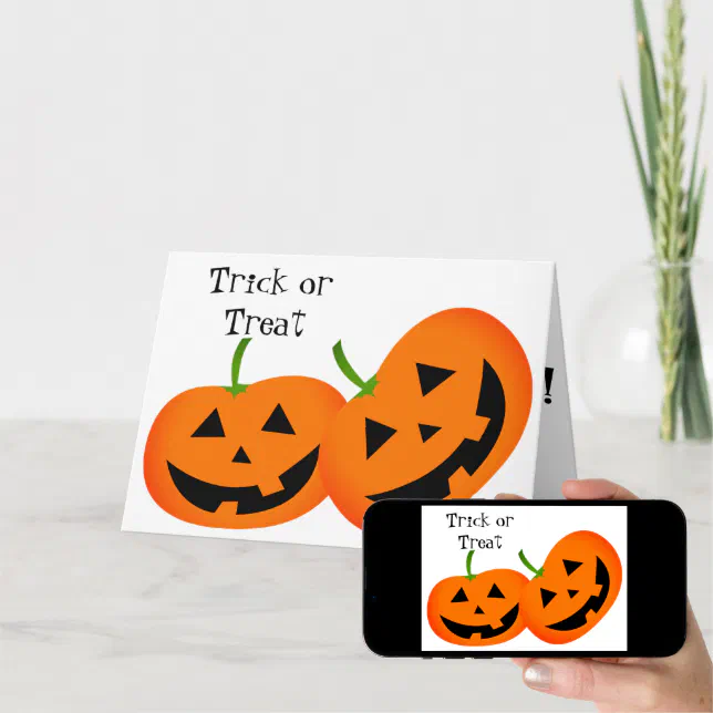 Happy Pumpkins, Halloween Folded Greeting Card | Zazzle