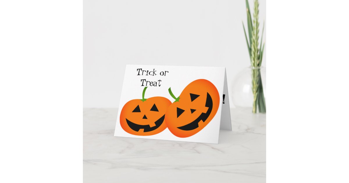 Happy Pumpkins, Halloween Folded Greeting Card | Zazzle